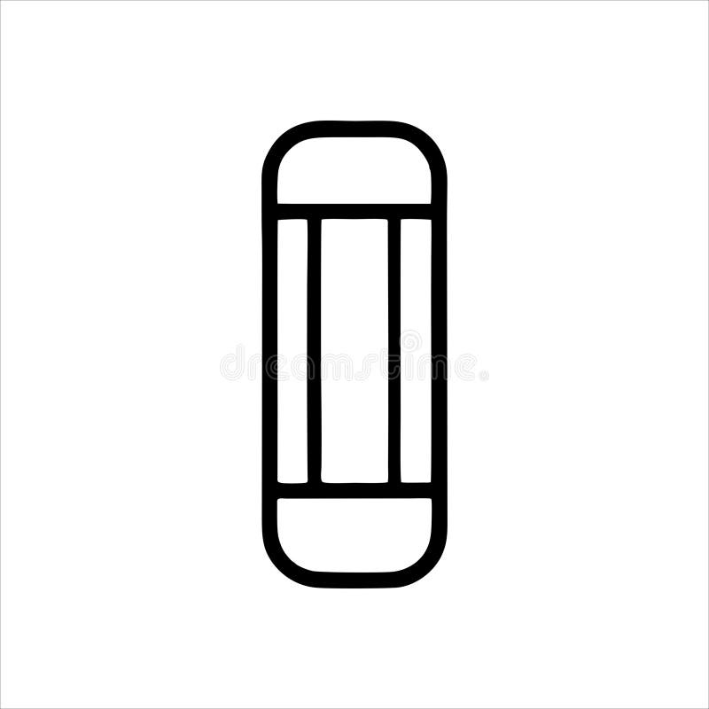 Simple Eraser Vector with Minimalist and Modern Design Stock ...
