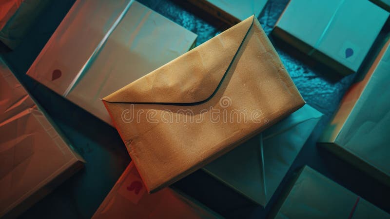 A Simple, Everyday Scene with a Brown Envelope Resting on a Table Stock ...