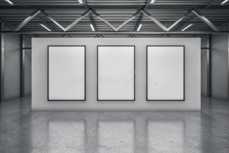 Simple exhibition hall stock illustration. Illustration of advertising ...