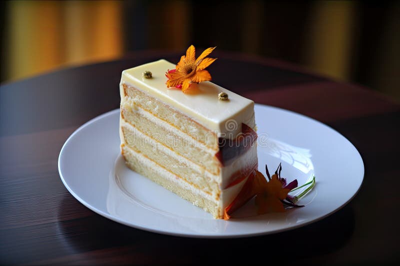 Simple, yet Exquisite Layered Cake with Delicate Frosting and Garnish ...