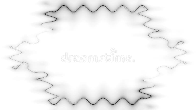 Abstract Black and White Wavy Lines Circular Frame Stock Footage ...
