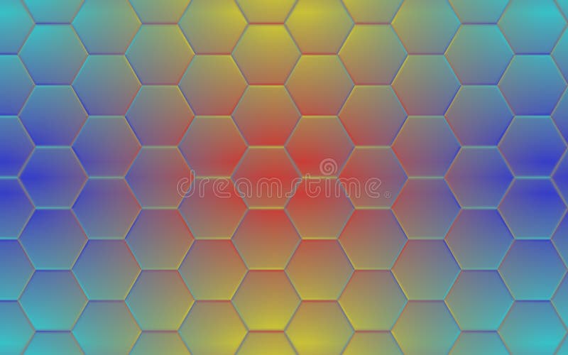 Simple and Eye Catching Hexagon Background with Colorful Gradient ...