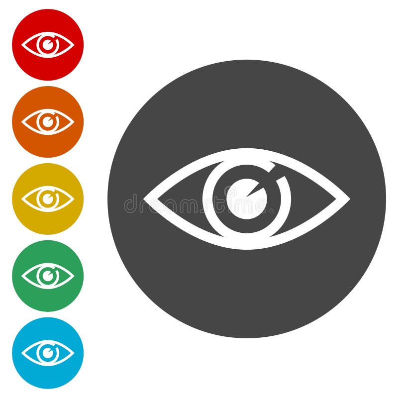 Simple eye icon stock vector. Illustration of silhouette - 136777487