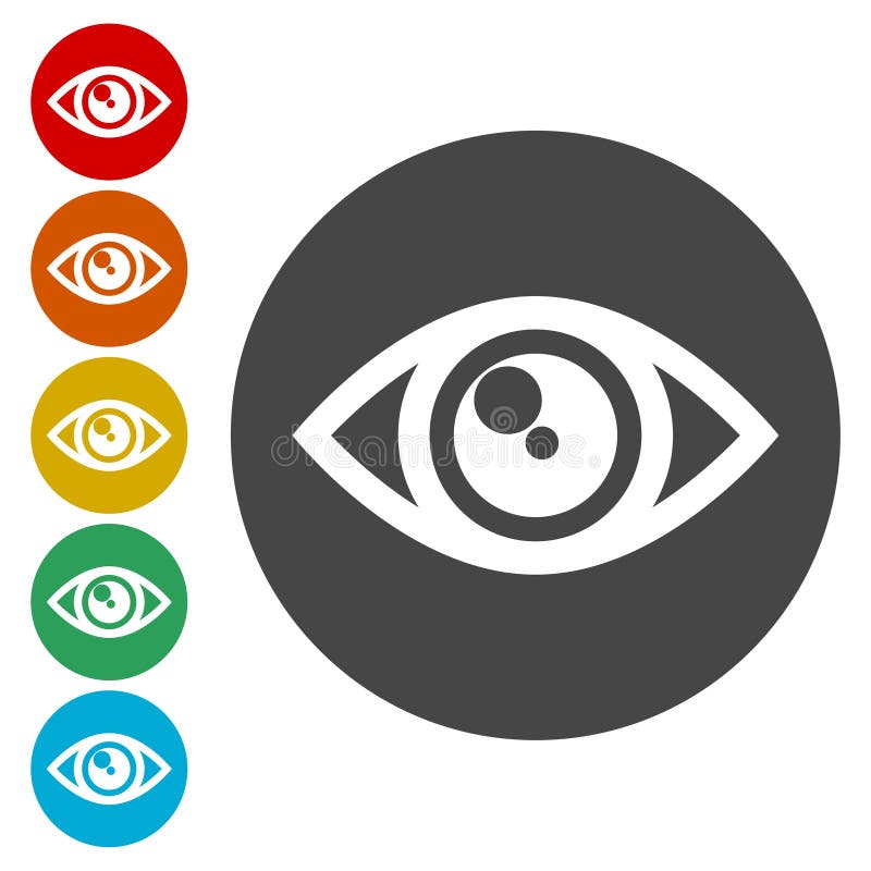 Simple eye icon stock vector. Illustration of emblem - 136777603
