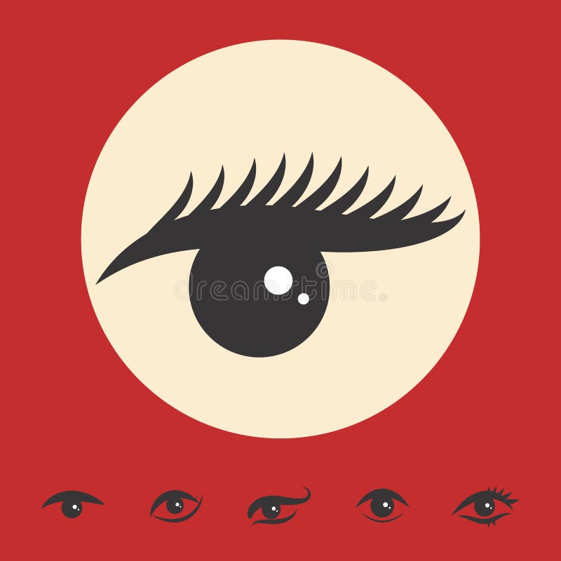 Simple Eye Vector Icon Isolated Stock Vector - Illustration of lens ...
