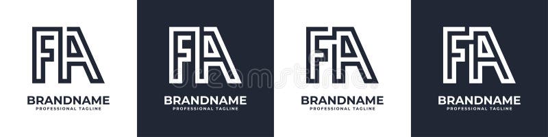 Simple FA Monogram Logo, Suitable for Any Business with FA or AF ...