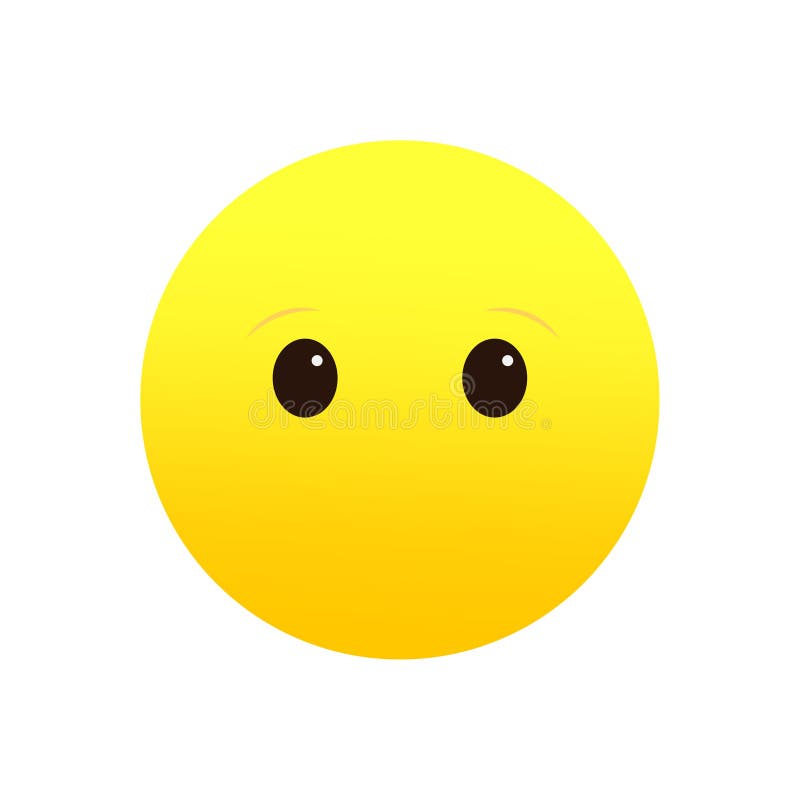 Simple Face Emoji. Serene Expression. Vector Illustration. EPS 10 Stock ...