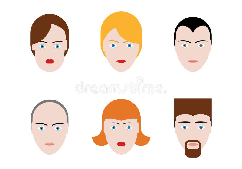 Simple Faces stock vector. Illustration of characters - 34860761