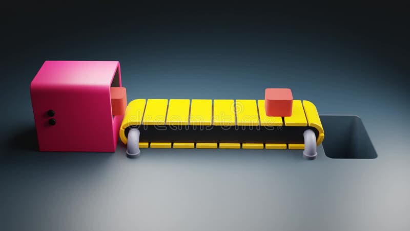 Simple Factory, 3D Animation, Industrial Concept Stock Video - Video of ...