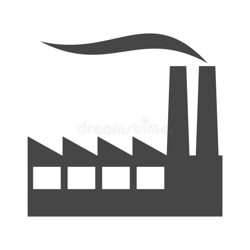 Simple Factory icon stock vector. Illustration of manufacture - 95659835