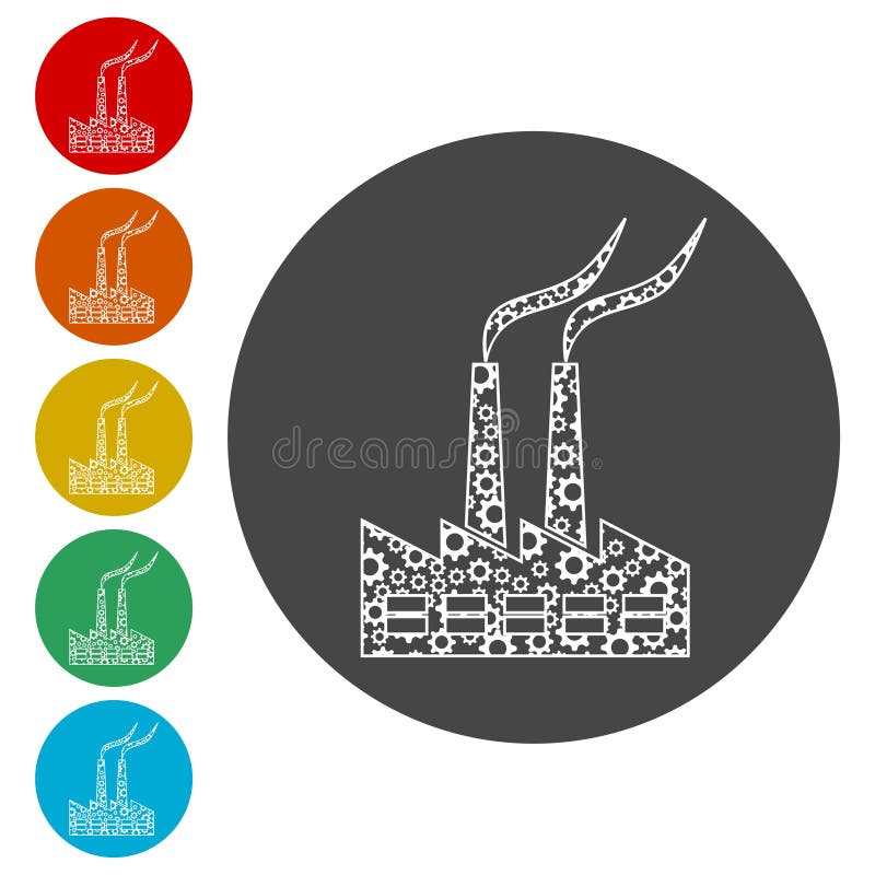 Simple Factory icon stock vector. Illustration of manufacture - 95659835