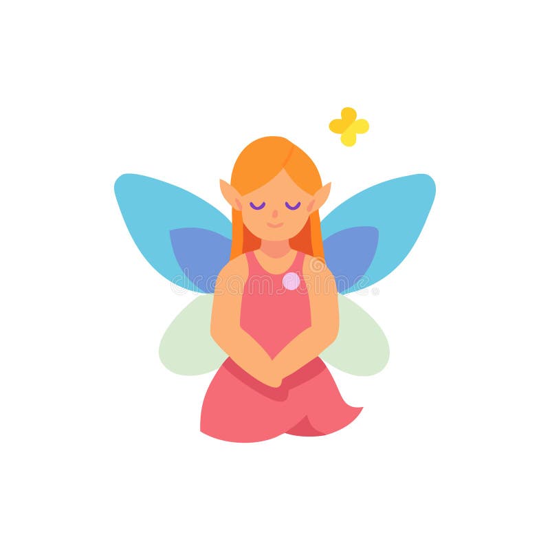 Simple Fairy Icon for Fantasy Themes Stock Illustration - Illustration ...