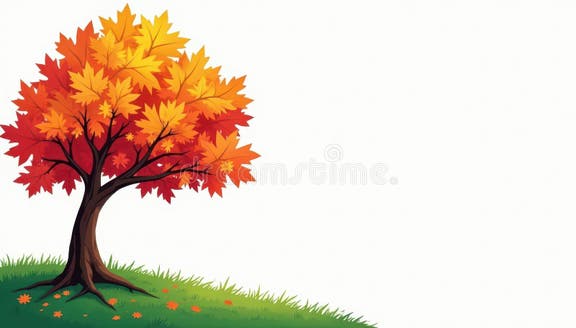Simple Fall Tree Outline, Bold Lines, Easy Coloring , Silhouette ...