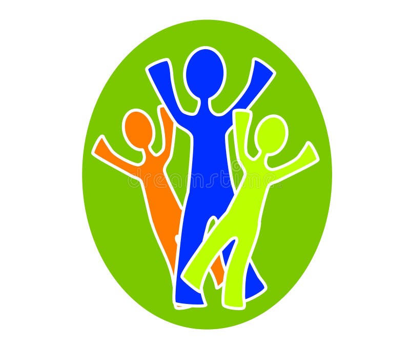 Simple Family Group Clip Art 3 Stock Illustration - Illustration of ...