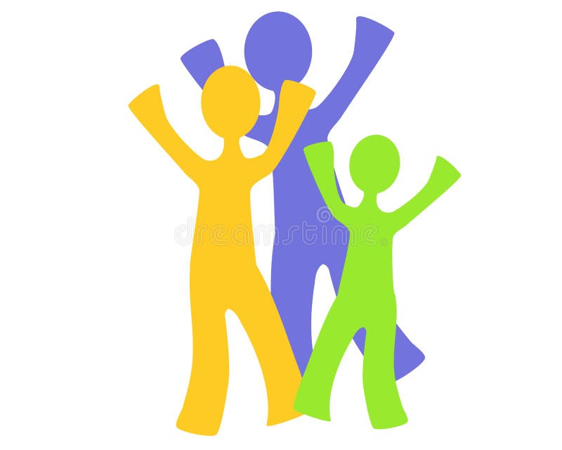 Simple Family Group Clip Art 3 Stock Illustration - Illustration of ...