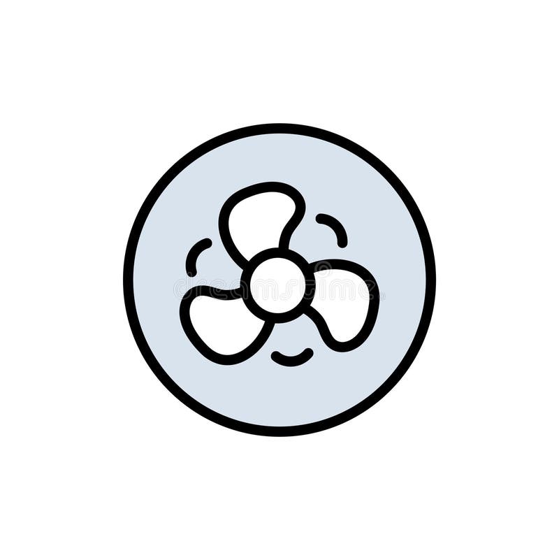 Simple Fan or Ventilator Color Icon. Concept for Your Logo Web Mobile ...