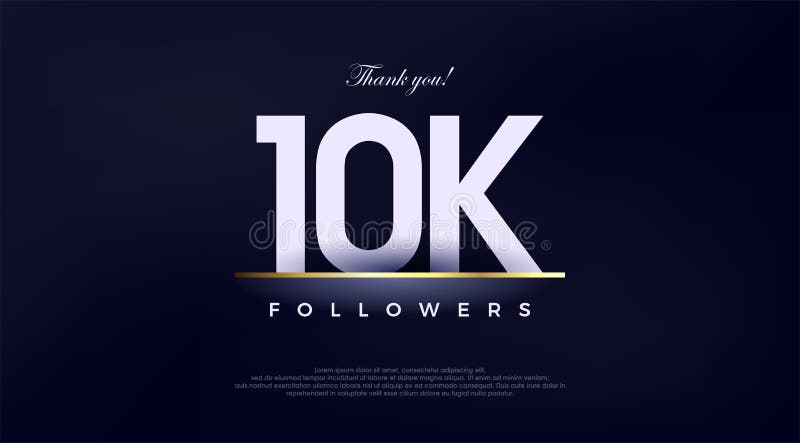 10K Followers Design Vector Background Stock Illustration ...