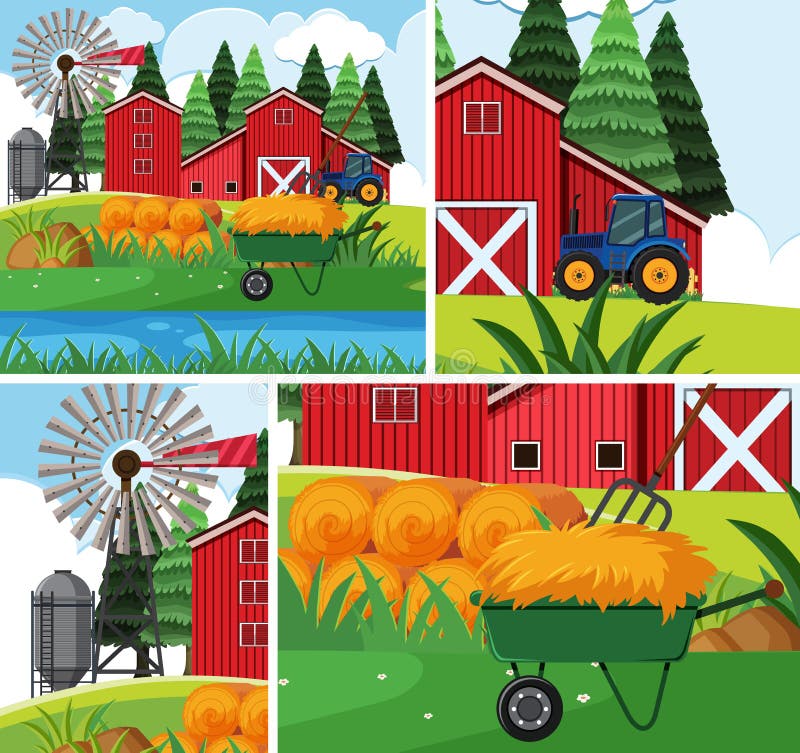 Simple rural farm house stock vector. Illustration of barn - 150949242