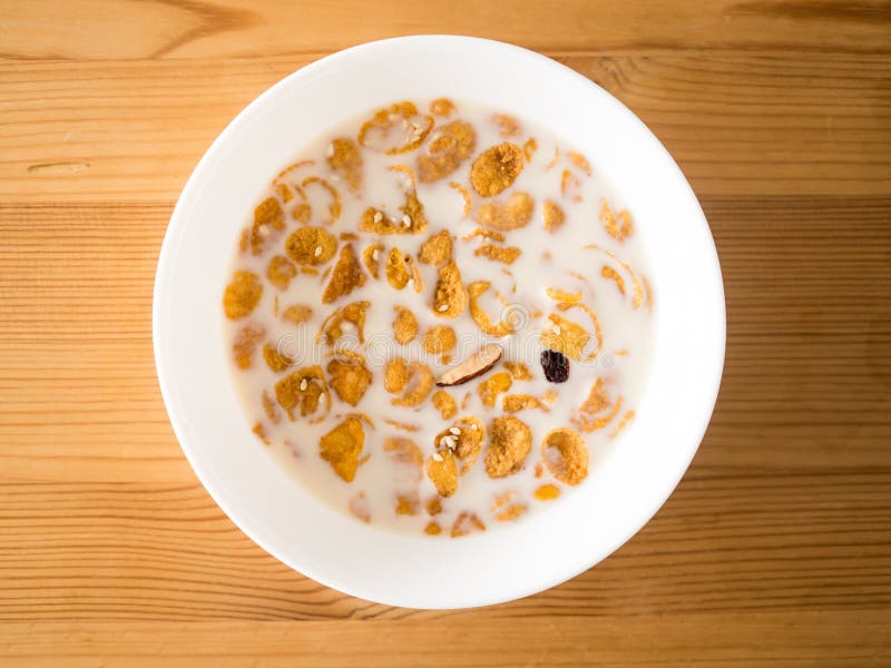 Simple Breakfast Cereal in the Morning. Stock Image - Image of flavor ...