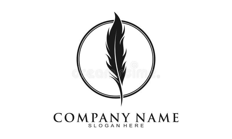 Circle Logo Feathers Stock Illustrations – 602 Circle Logo Feathers ...