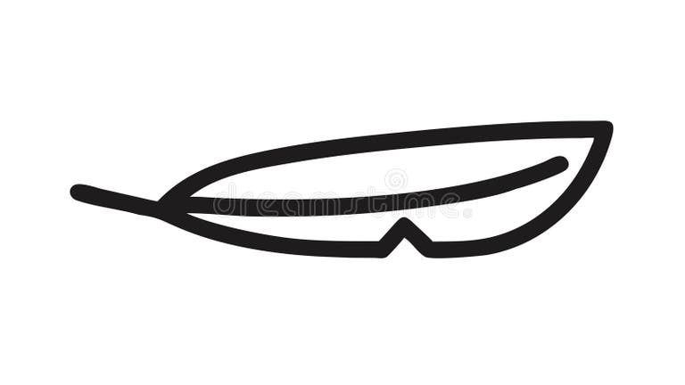 Simple Feather Icon for Lightness and Softness, Vector Design ...