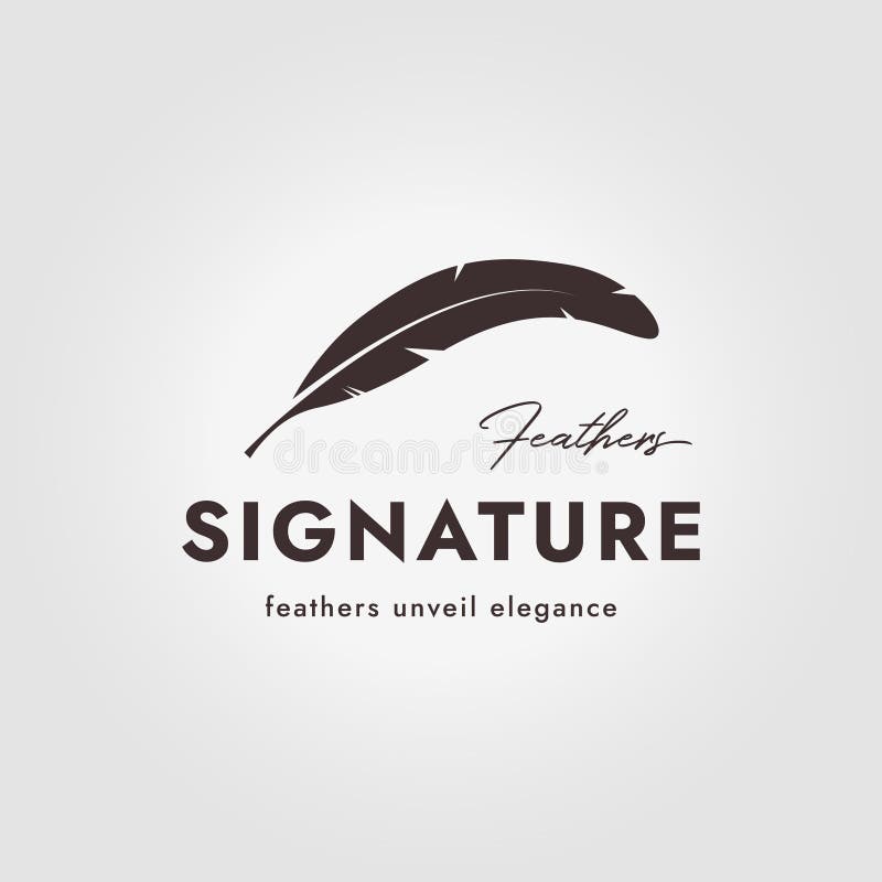 Simple Feather Logo Vector, Illustration of Fur Icon Design Stock ...