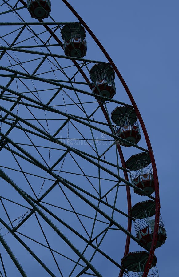 Simple Ferris Wheel in Black and Blue Stock Image - Image of ...
