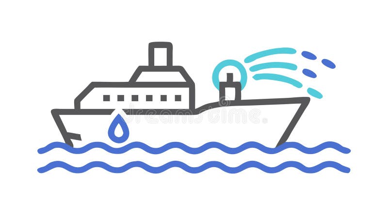 Simple Ferry Boat Vector Illustration, Vector Design Generative AI ...