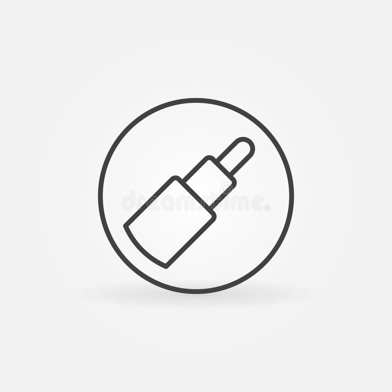 Simple Fiber Optic Cable in Circle Vector Outline Icon Stock Vector ...