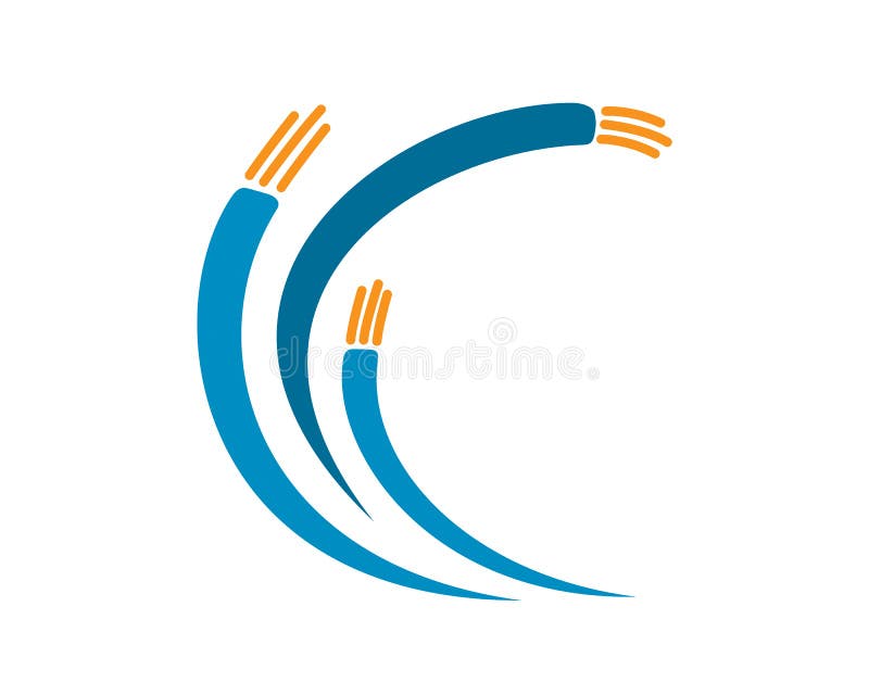 Simple Fiber Optic and Optical Fiber Symbol Stock Vector - Illustration ...
