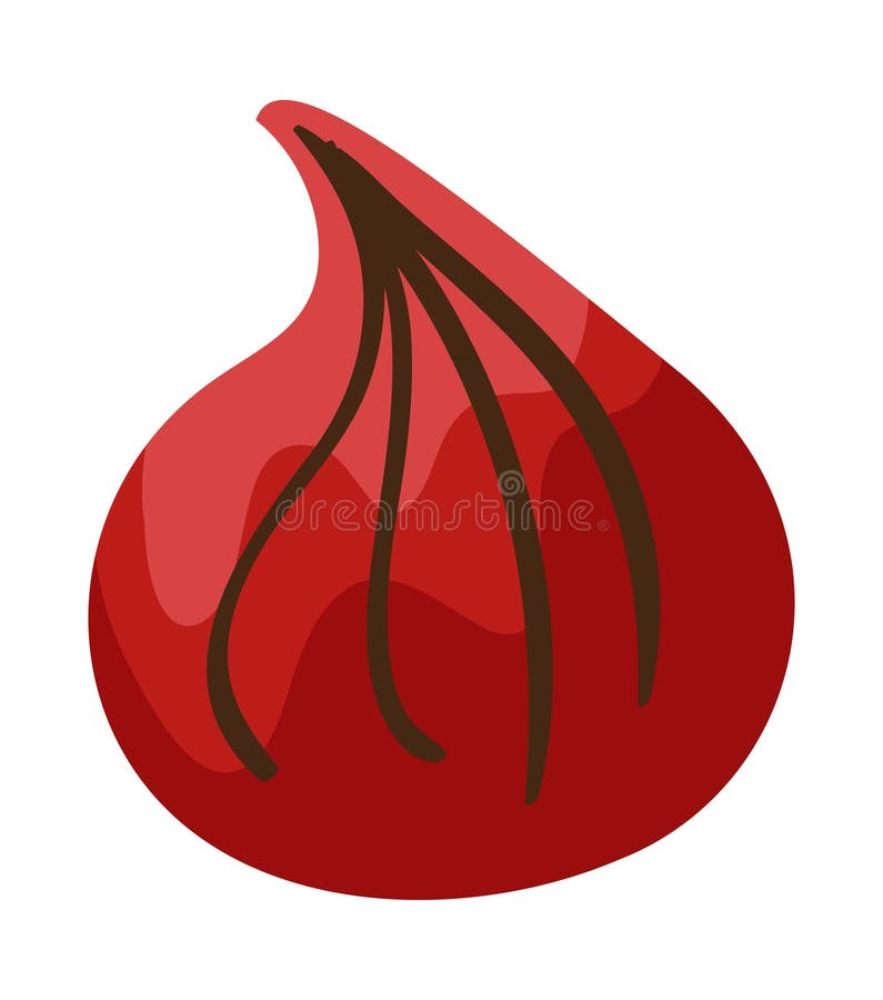 Simple Fig in Flat Style. Vector Illustration. Single Isolated Object ...