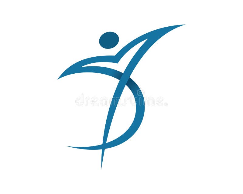 Simple Figure with Active Motion Symbol Stock Vector - Illustration of ...