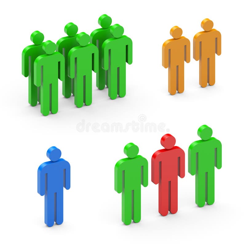 Simple figure icon set stock illustration. Illustration of competition ...