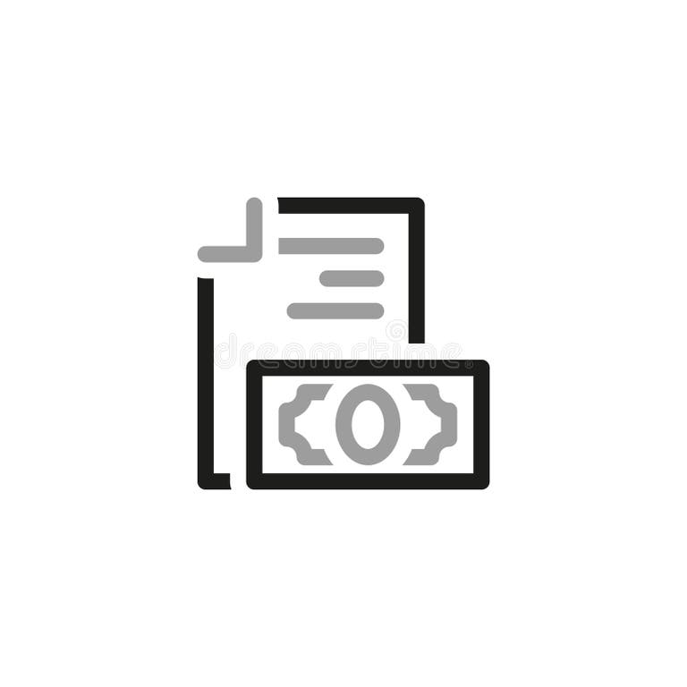 Simple Financial Report Related Vector Line Icon. Financial Documents ...