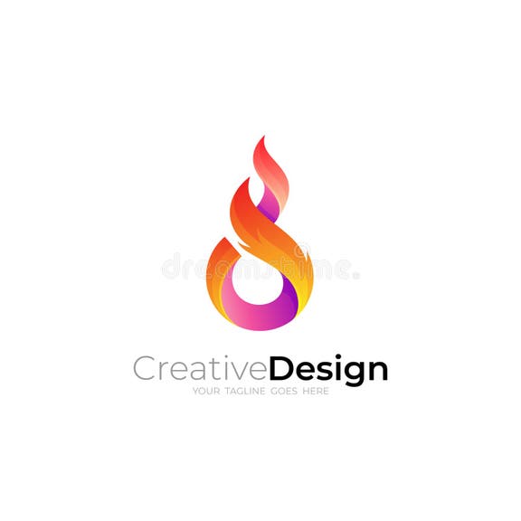 Simple Fire Design Vector, Red Color, Flame Design Template Stock ...