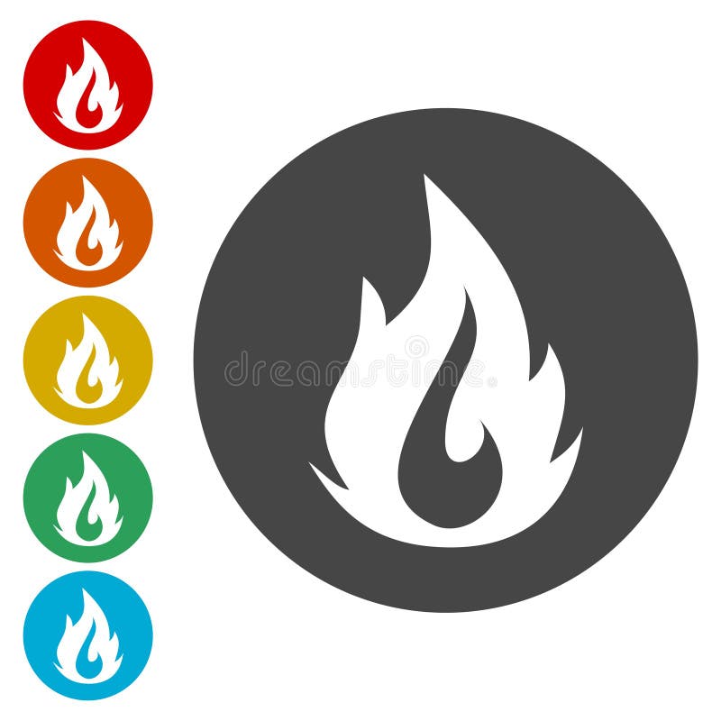 Simple Fire Icon, Fire Logo Stock Vector - Illustration of flame, hell ...