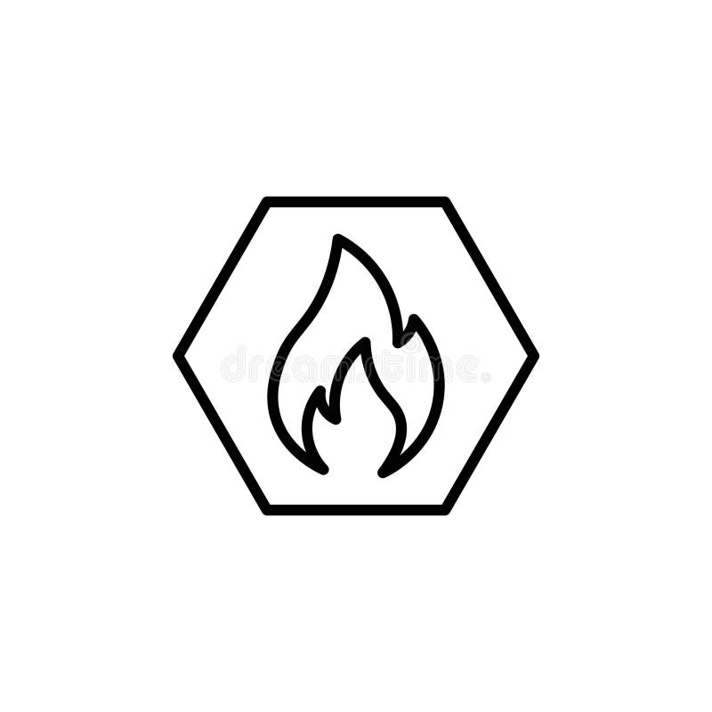 Simple Fire Icon Representing Flame or Combustion Stock Vector ...