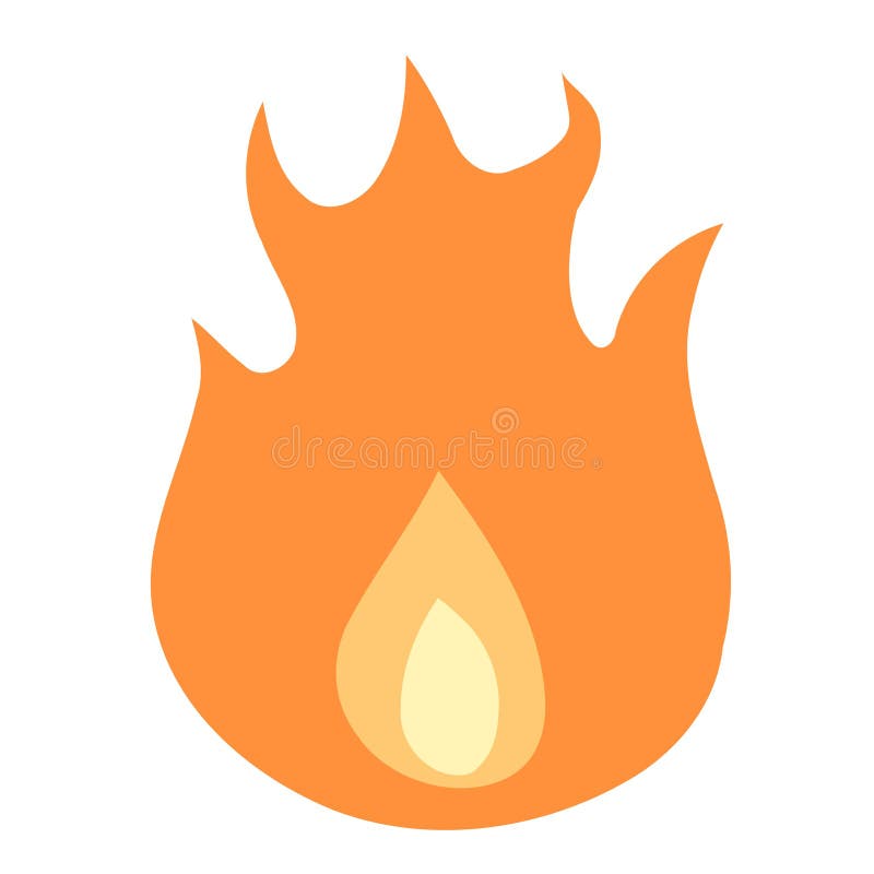 Simple fire icon stock vector. Illustration of graphics - 99889213