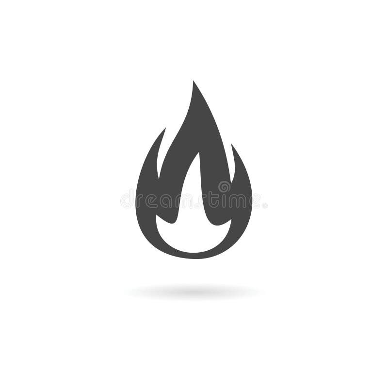 Simple fire icon stock vector. Illustration of power - 121973533
