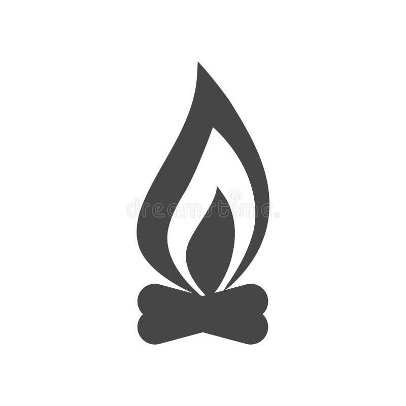 Simple Fire Icon, Flame Sign, Fire Flame Logo, Black Fire Silhouette ...