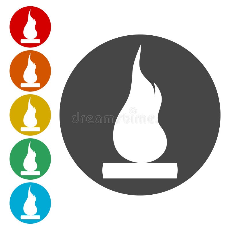 Simple fire icon stock vector. Illustration of plasma - 121973547