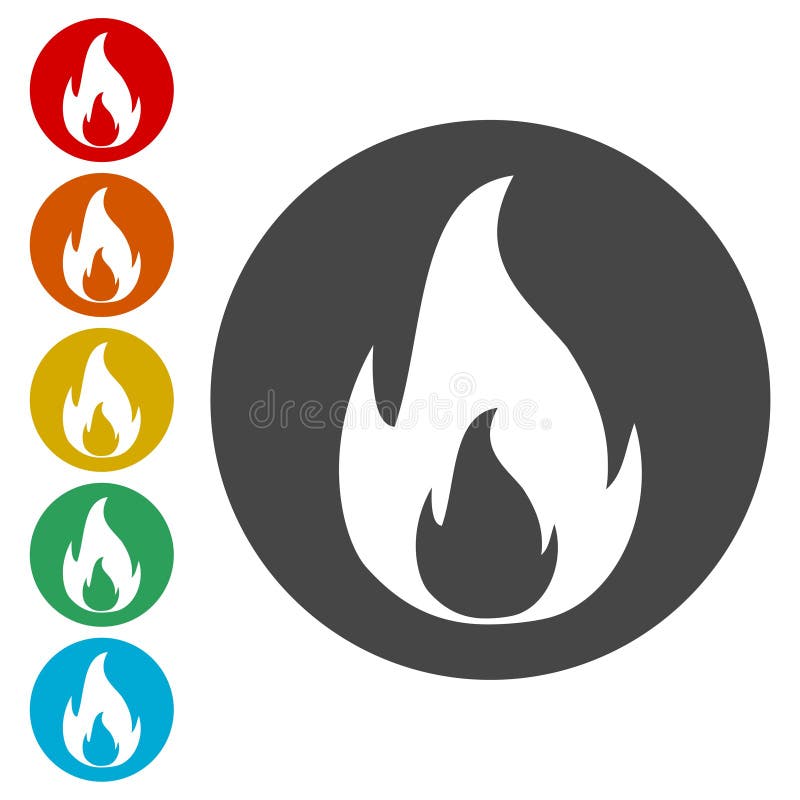 Simple fire icon stock vector. Illustration of flammable - 184751998