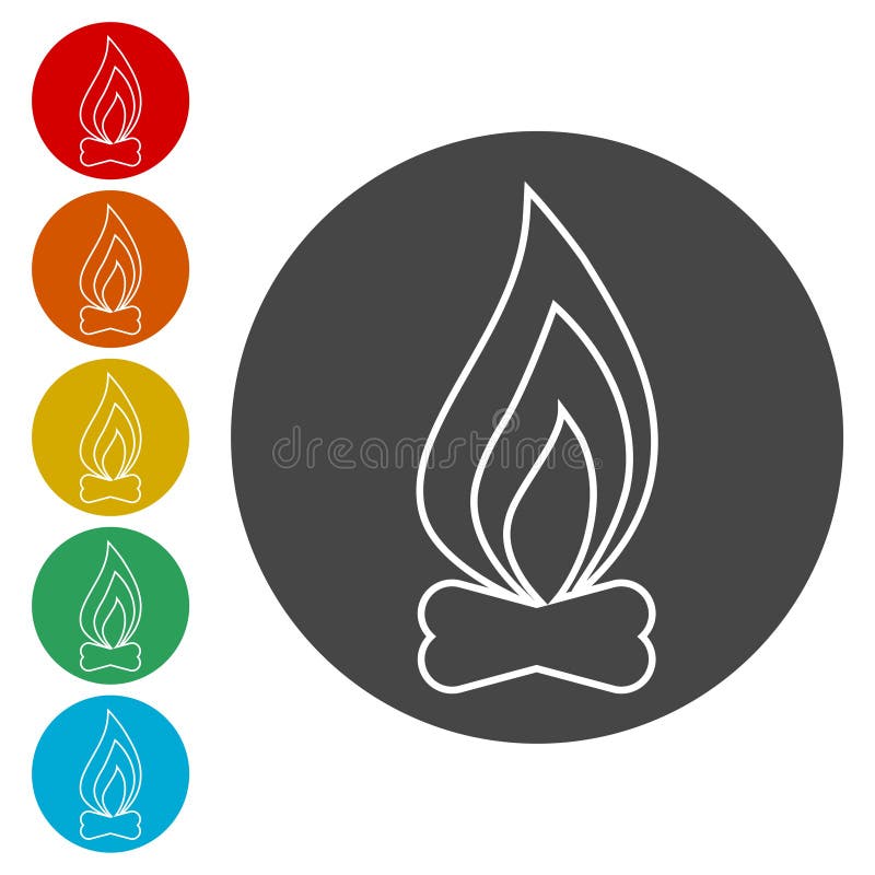 Simple fire icon stock vector. Illustration of ignite - 184752027