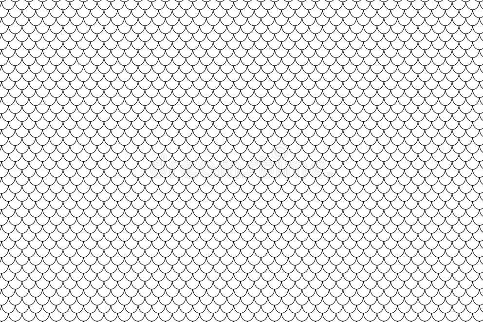Simple Fish Scale Black White Pattern Texture. Stock Vector ...
