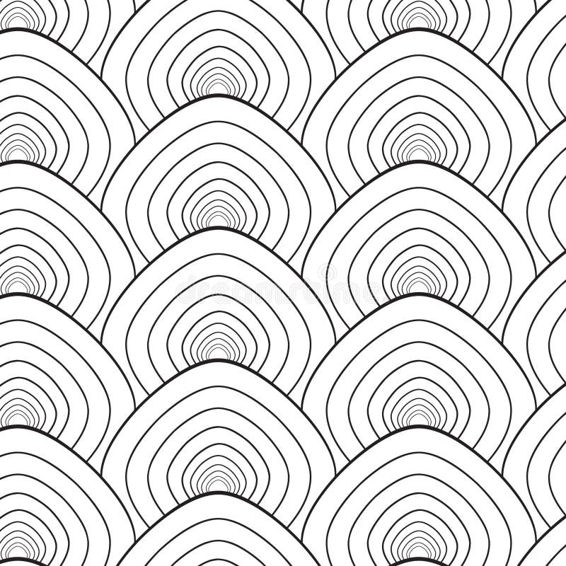 Simple Fish Scale Ornament. Vector Seamless Pattern Stock Illustration ...