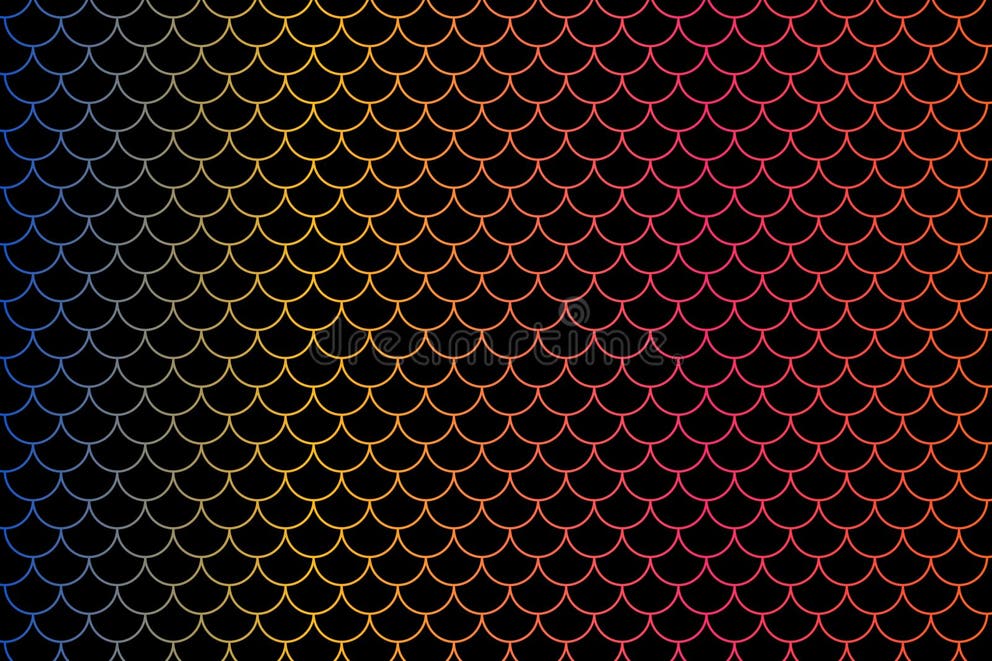 Simple Fish Scale Seamless Gradient Pattern. Stock Vector ...