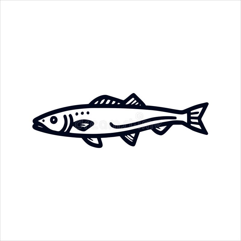Simple Fish Vector with Minimalist and Modern Design Stock Illustration ...