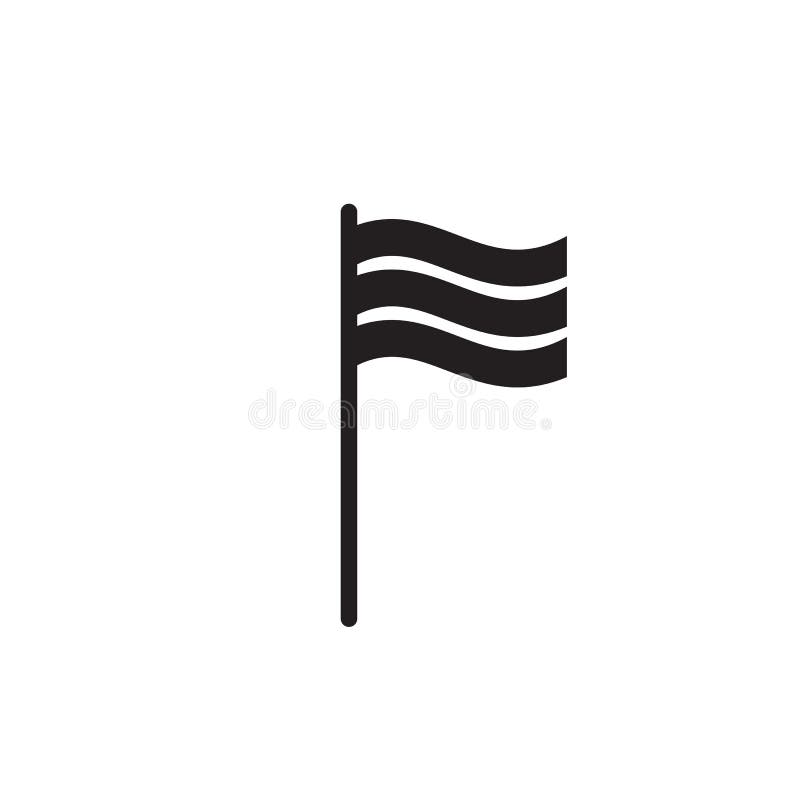 Simple Flag Icon Logo Design Stock Vector - Illustration of icon ...
