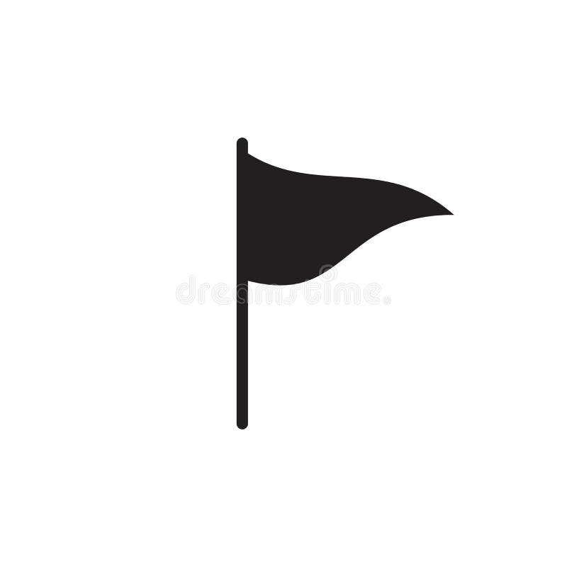 Simple Flag Icon Logo Design Stock Vector - Illustration of black ...