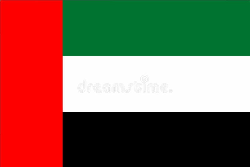 Simple Flag of UAE Background Stock Vector - Illustration of emblem ...